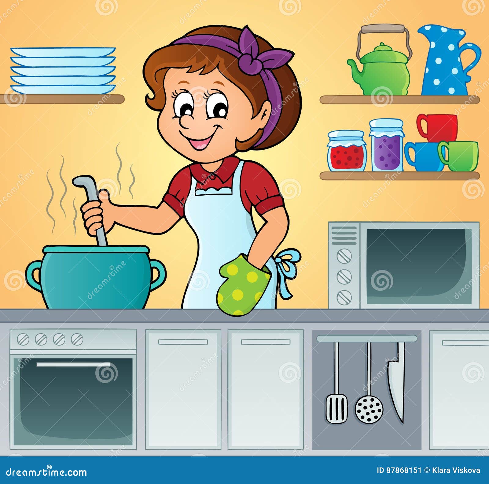 Female Cook Theme Image 3 Stock Illustrations – 2 Female Cook Theme ...