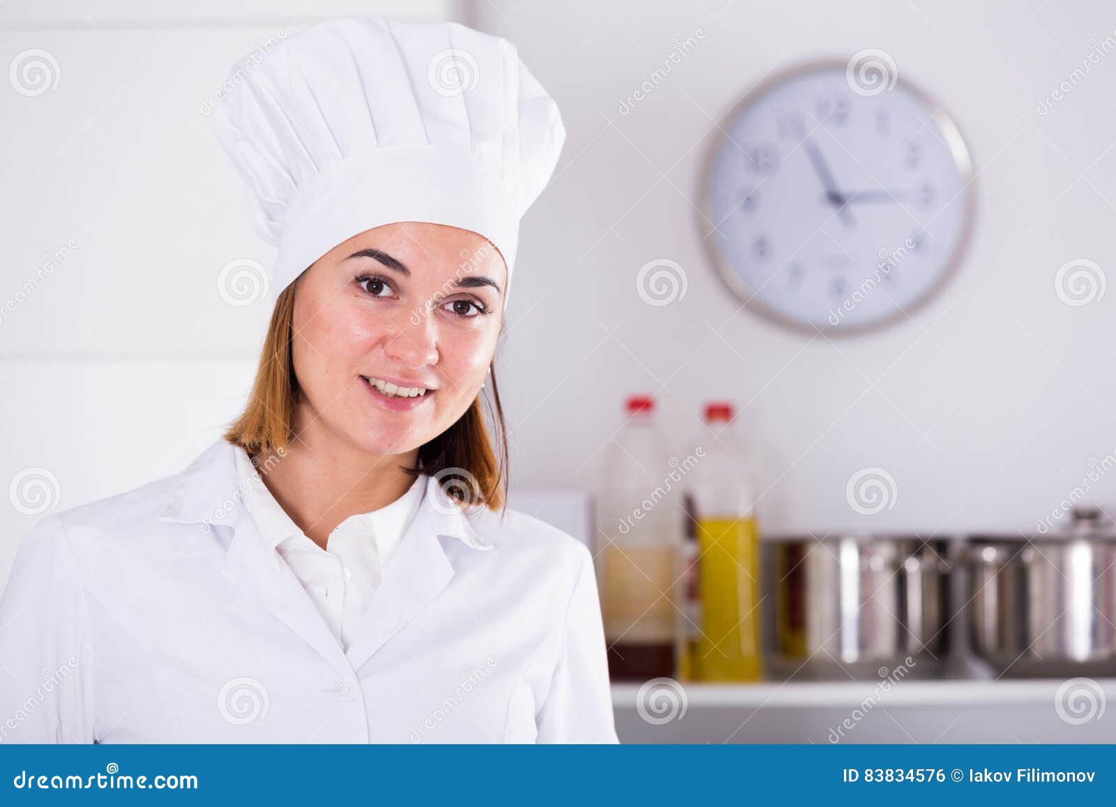 Female cook at work stock photo. Image of cuisine, clean - 83834576