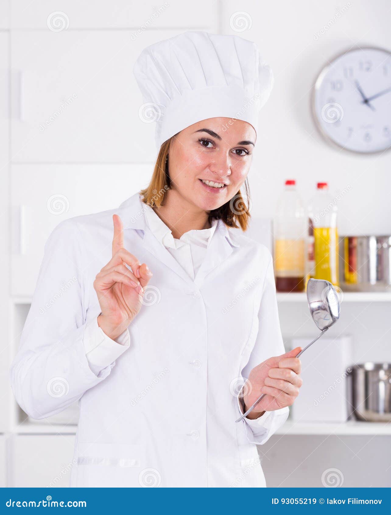 Female cook at work stock image. Image of profession - 93055219