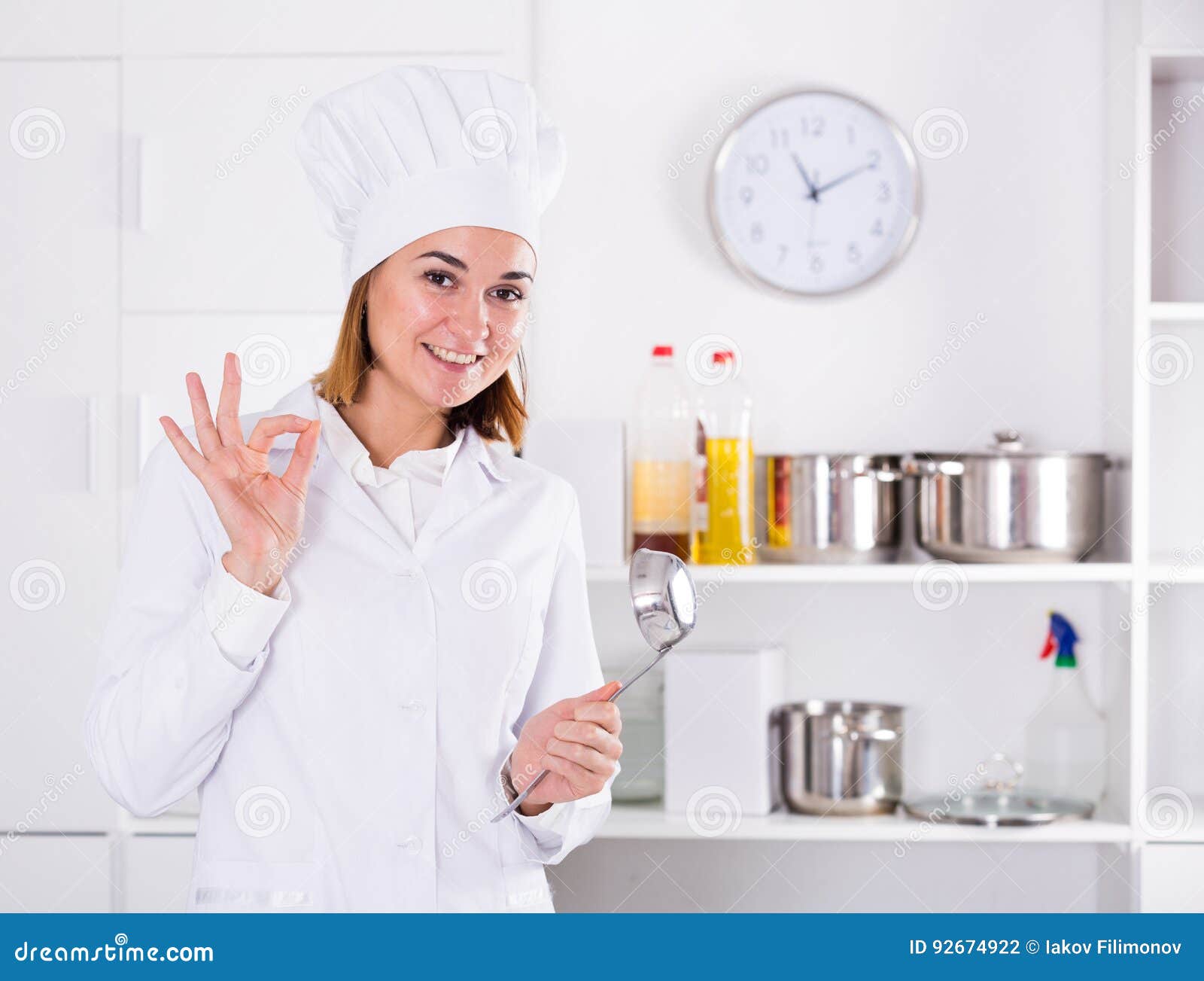 Female cook at work stock photo. Image of clean, imaginative - 92674922