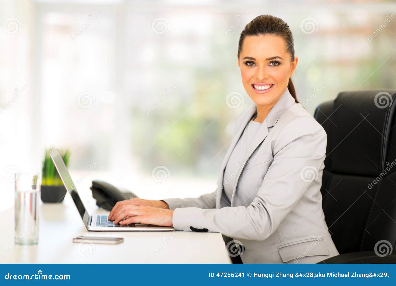 Female corporate worker stock image. Image of adult, laptop - 47256241