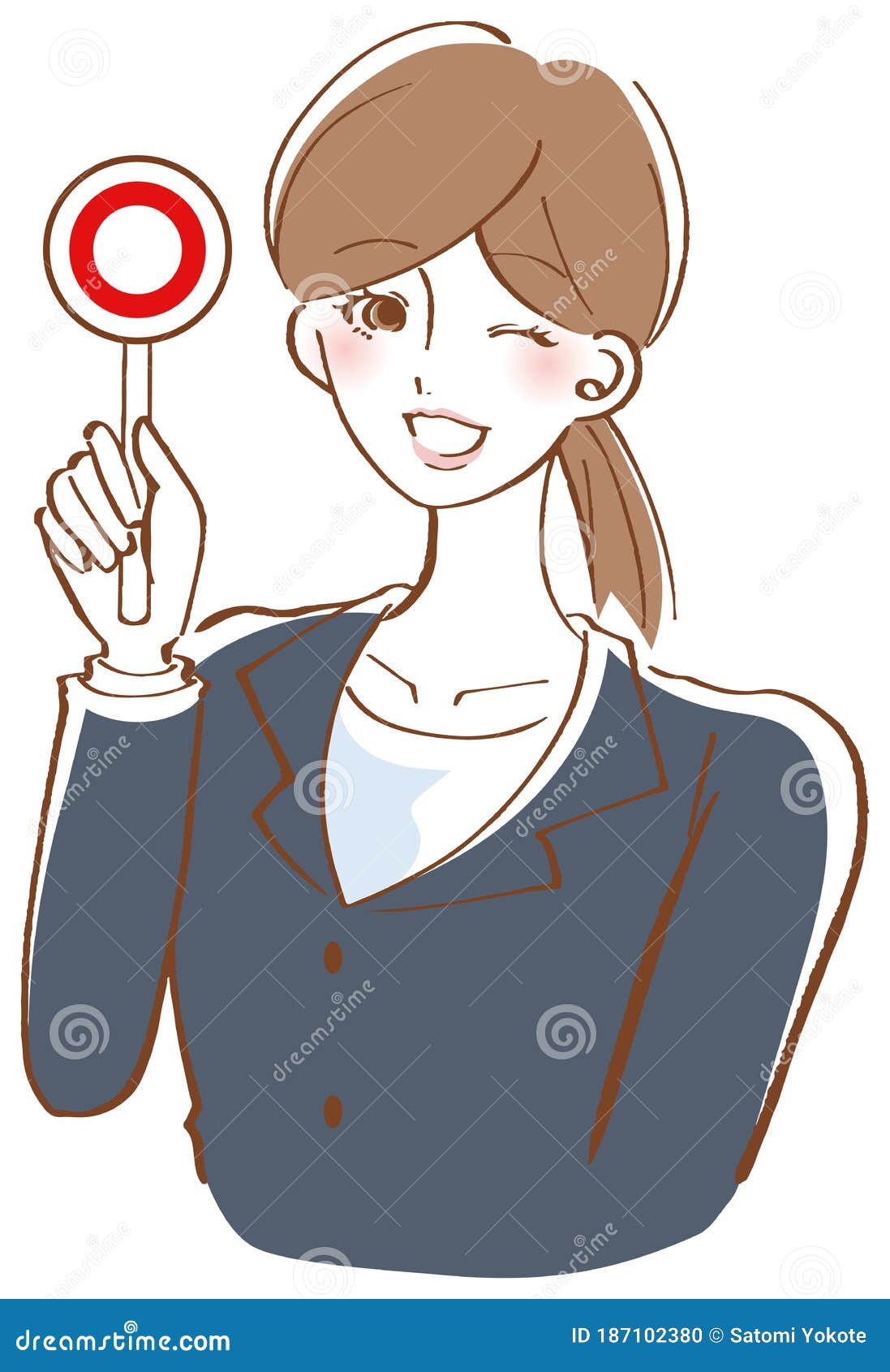 Female Correct Answer Illustration Woman Stock Vector - Illustration of ...