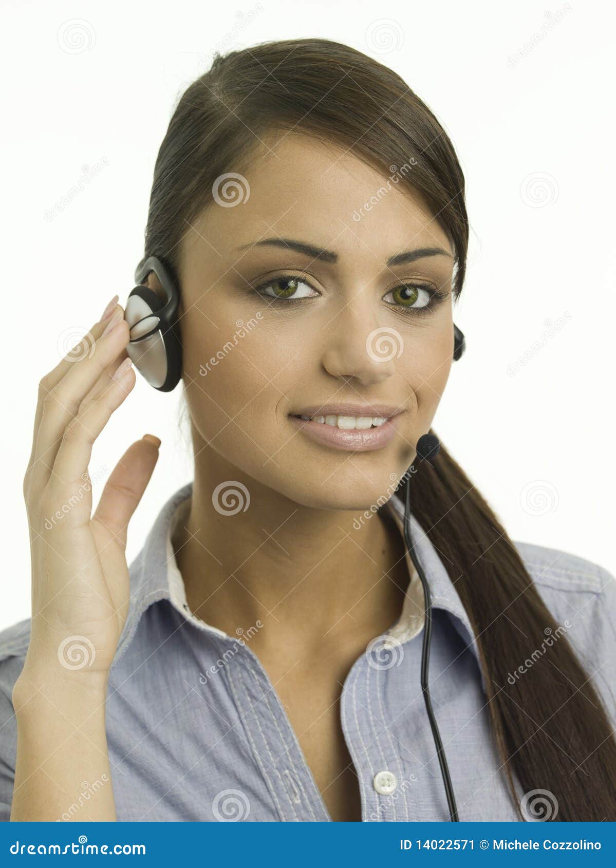 Female customer service stock image. Image of happy, lips - 14022571