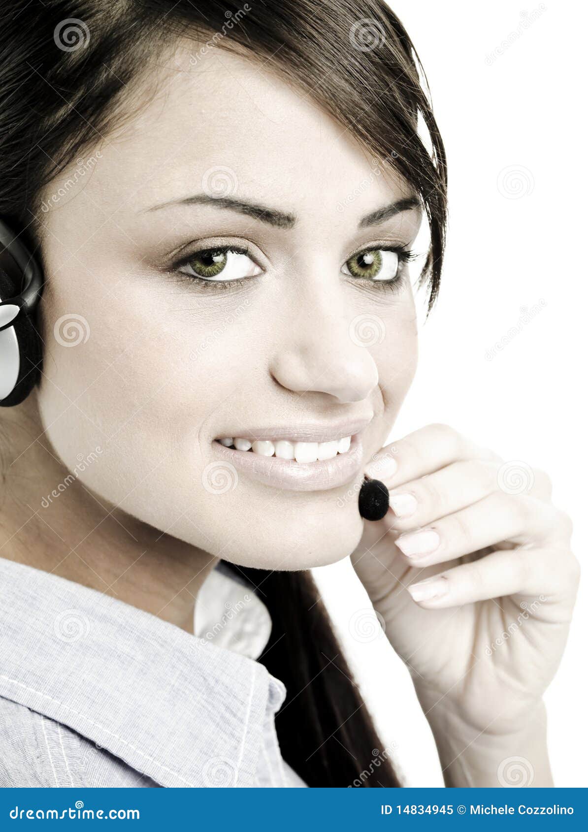 Female customer service stock image. Image of hair, isolated - 14834945