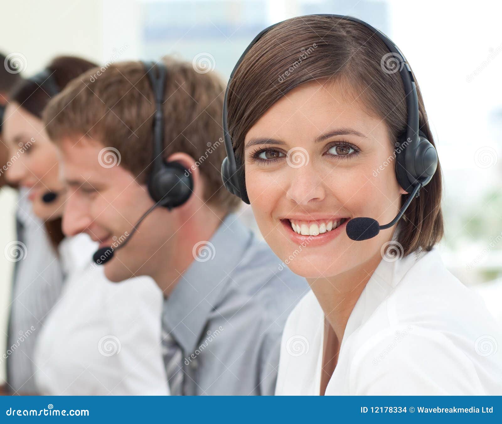 Female Customer Service Agent in a Call Center Stock Photo - Image of ...
