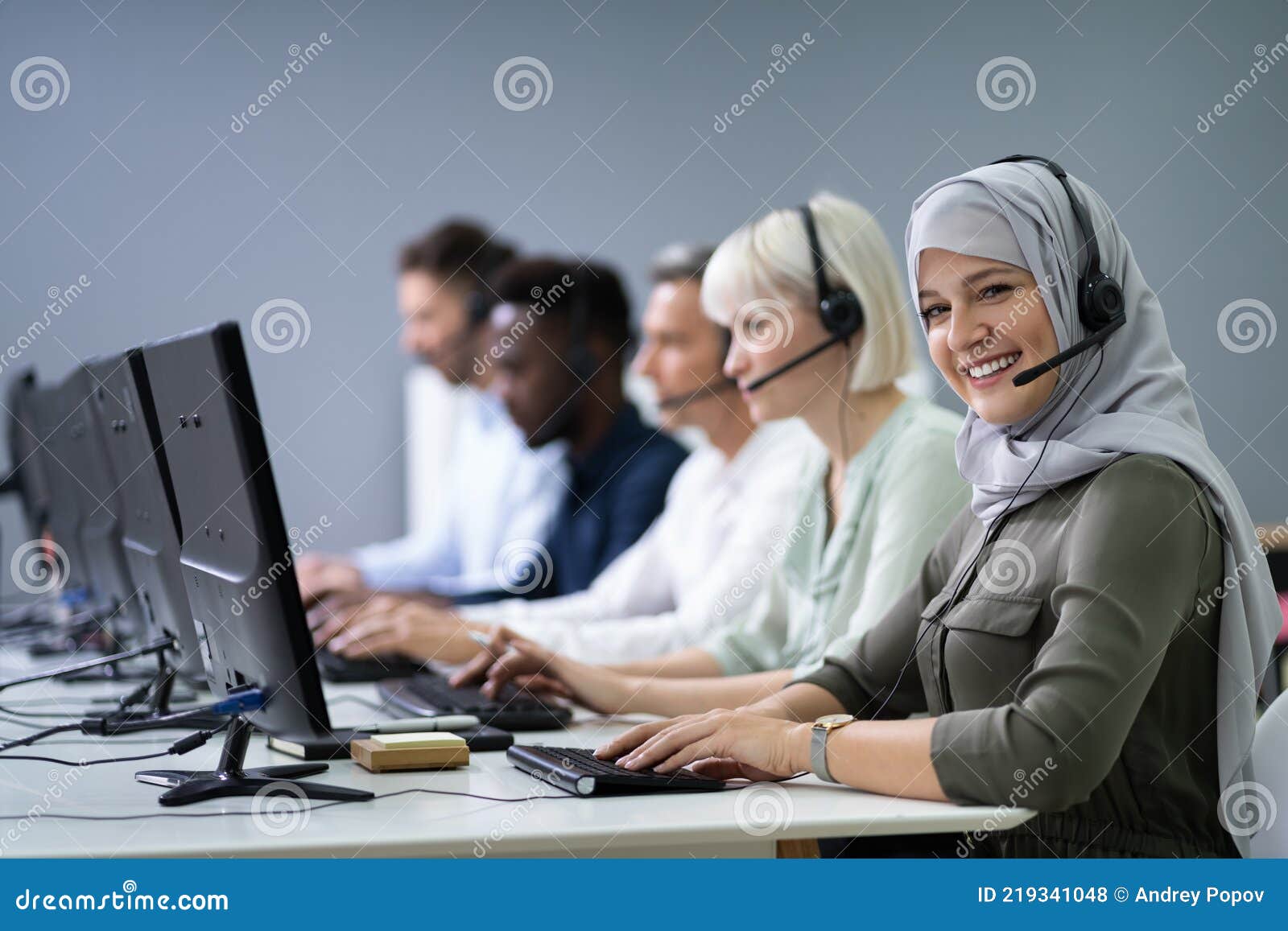Female Customer Services Agent in Call Center Stock Photo - Image of ...