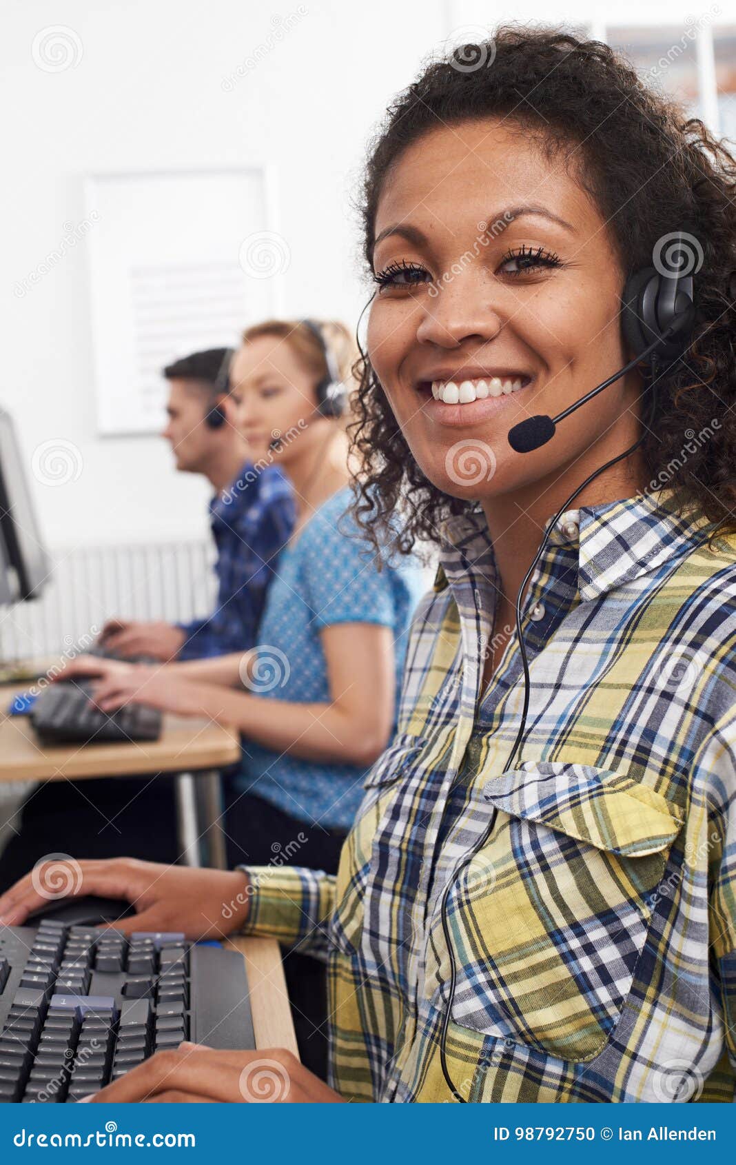 Female Customer Services Agent in Call Centre Stock Photo - Image of ...