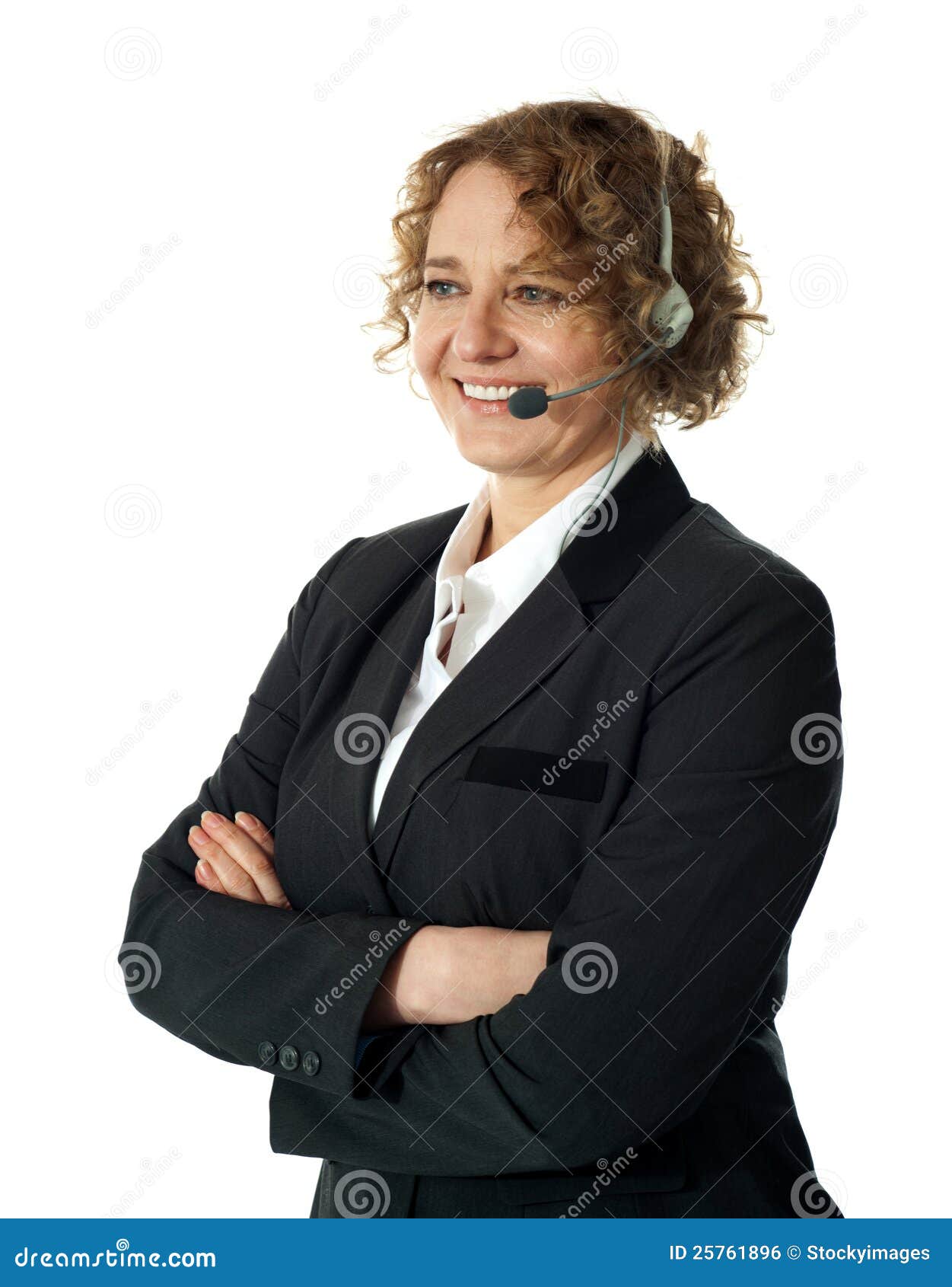 Female Customer Support Executive Assisting Stock Photo - Image of ...