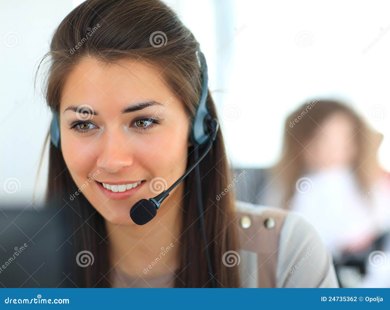 Female Customer Support Operator Stock Photo - Image of female ...