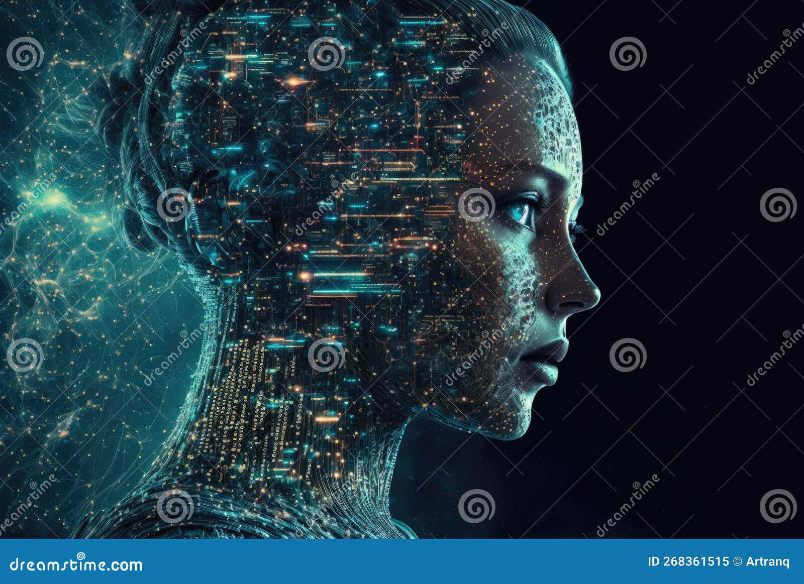 The Female Cybernetic Face in Profile .the Concept of Artificial ...