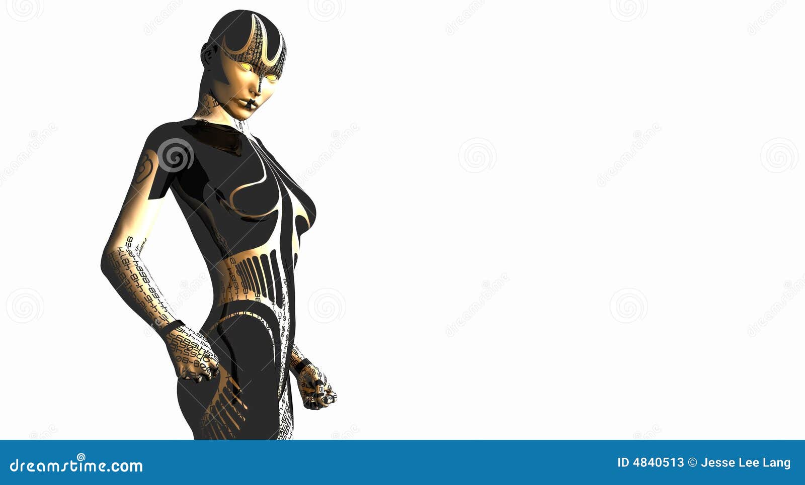 Female cyborg stock illustration. Illustration of character - 4840513
