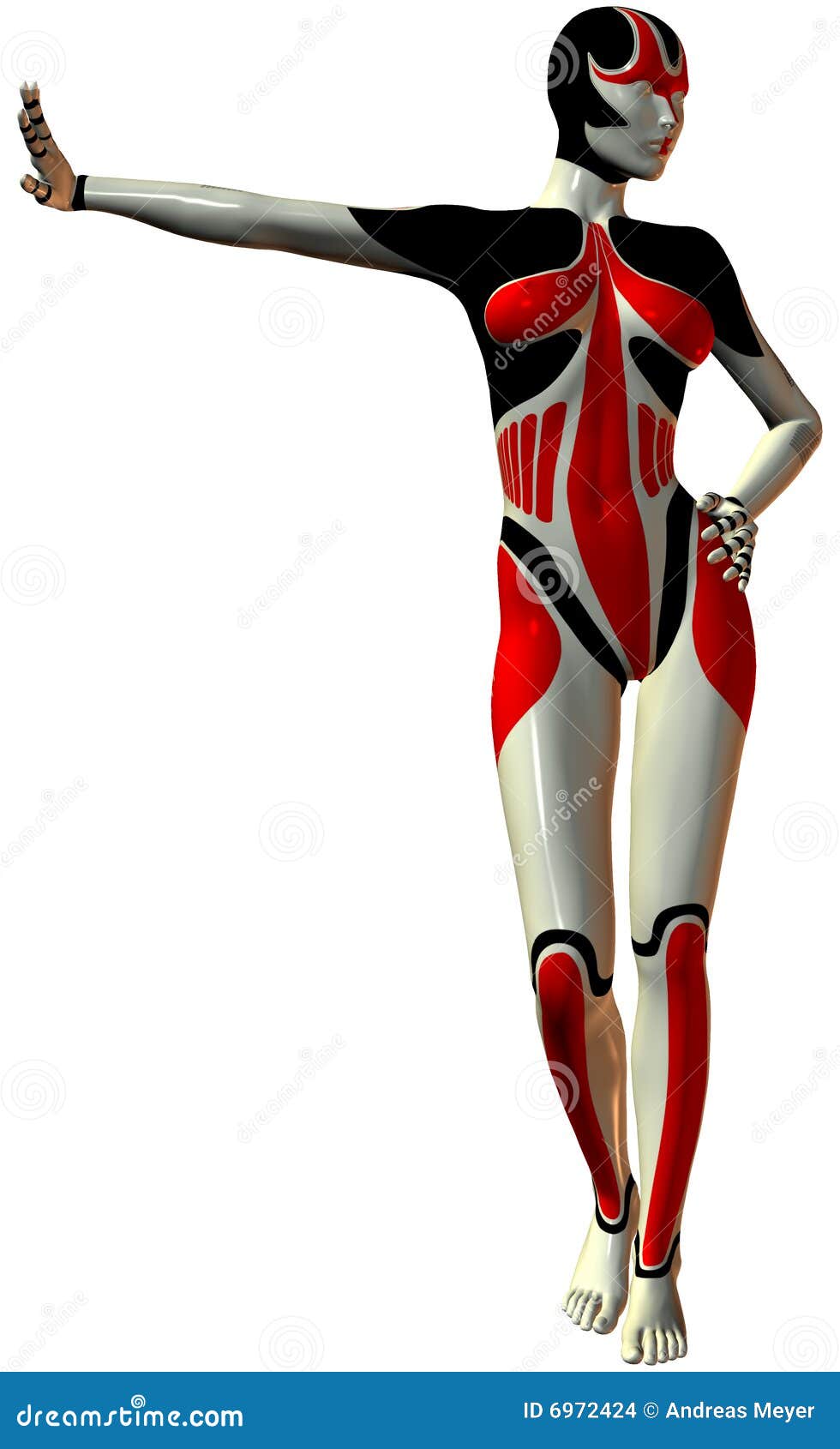 Female Cyborg stock illustration. Illustration of modern - 6972424