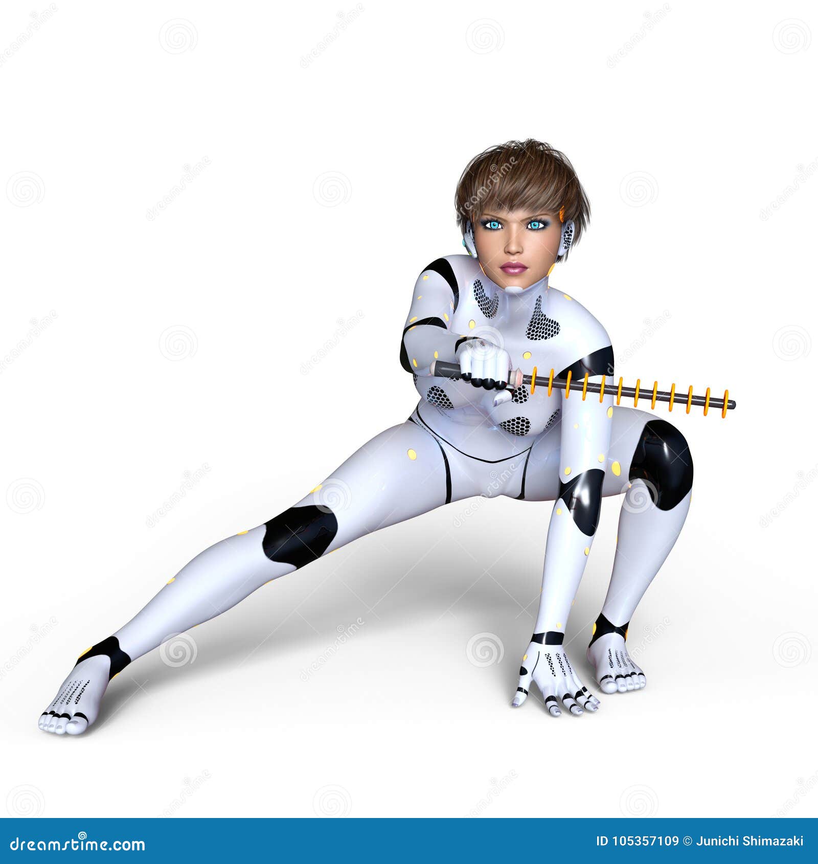 Female Cyborg Stock Image | CartoonDealer.com #105357109