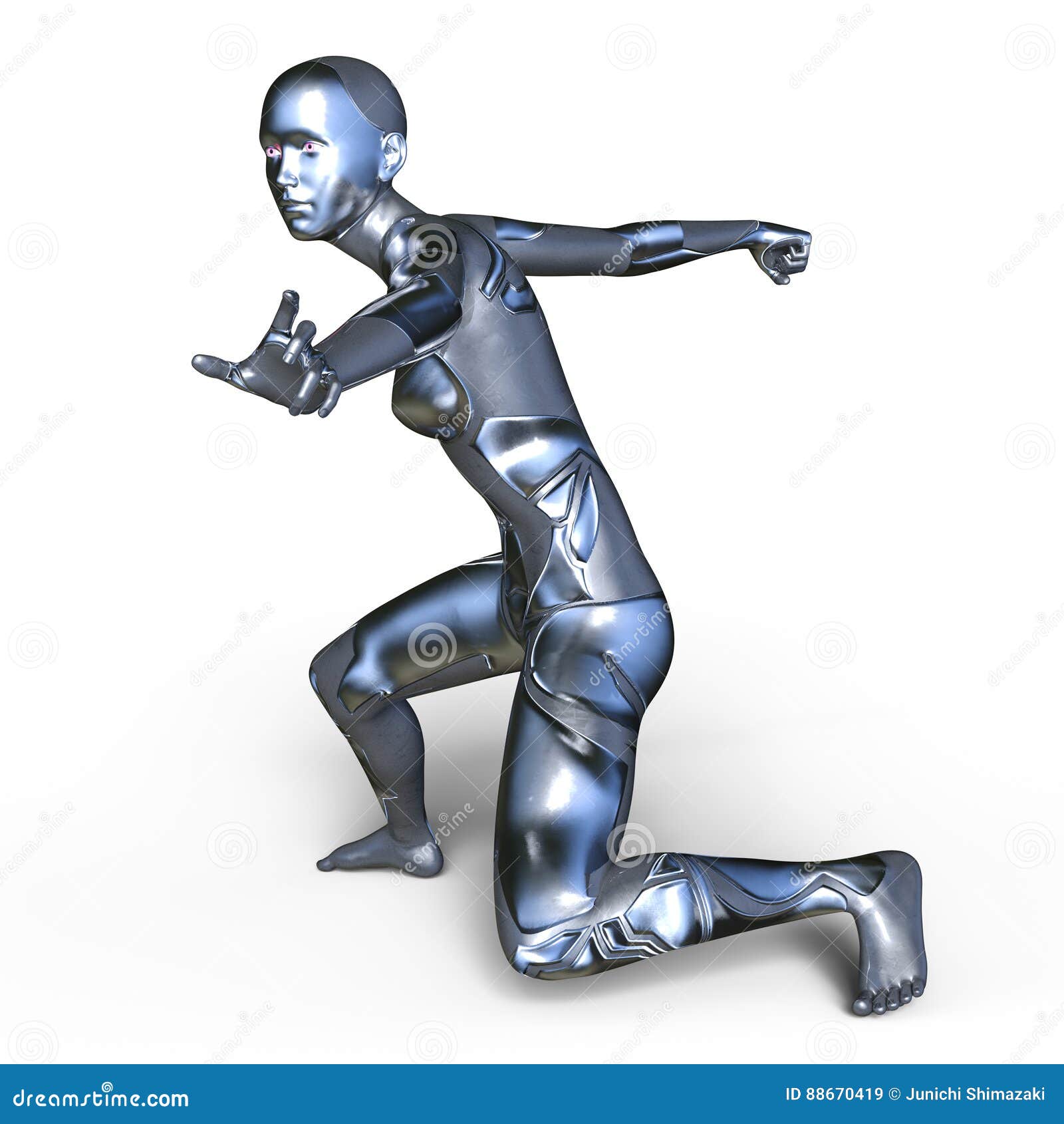 Female Cyborg Stock Illustration Illustration Of Industry 88670419