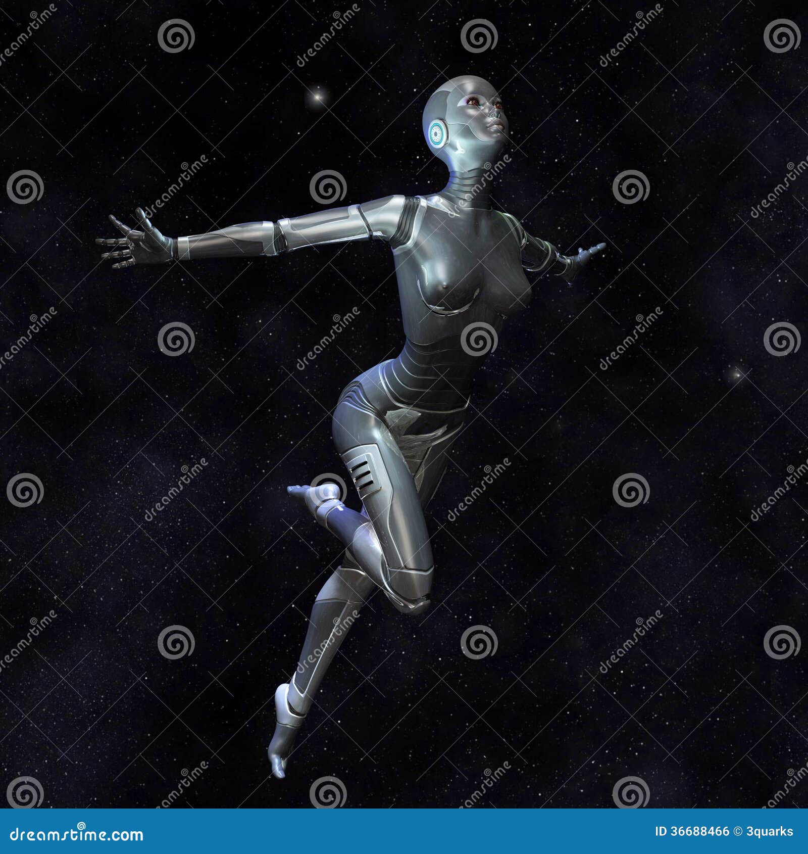 Female Cyborg stock illustration. Illustration of magic - 36688466