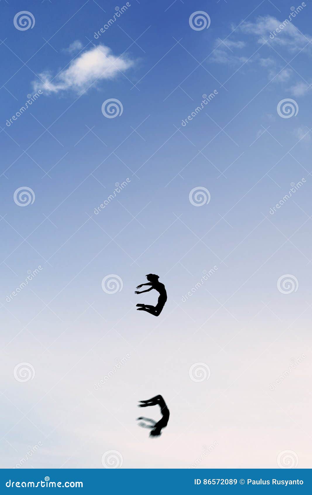 Female Dancer Dancing Ballet on the Sky Stock Image - Image of ...