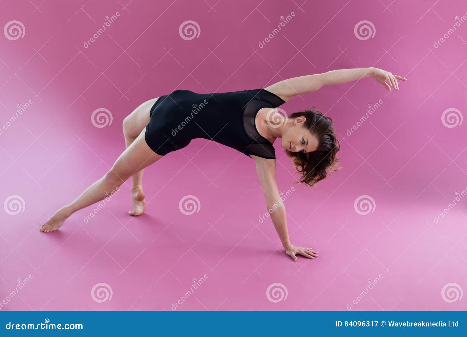Female Dancer Practising Contemporary Dance Stock Image - Image of ...