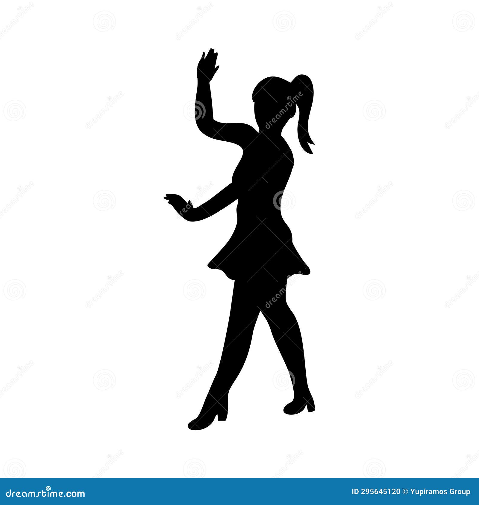 Female dancer silhouette stock illustration. Illustration of design ...