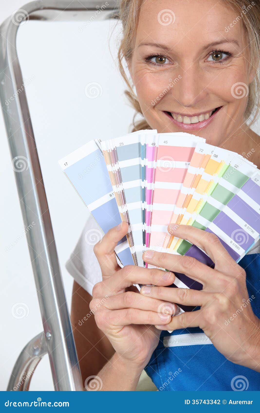 Female decorator stock photo. Image of portrait, redecorate - 35743342