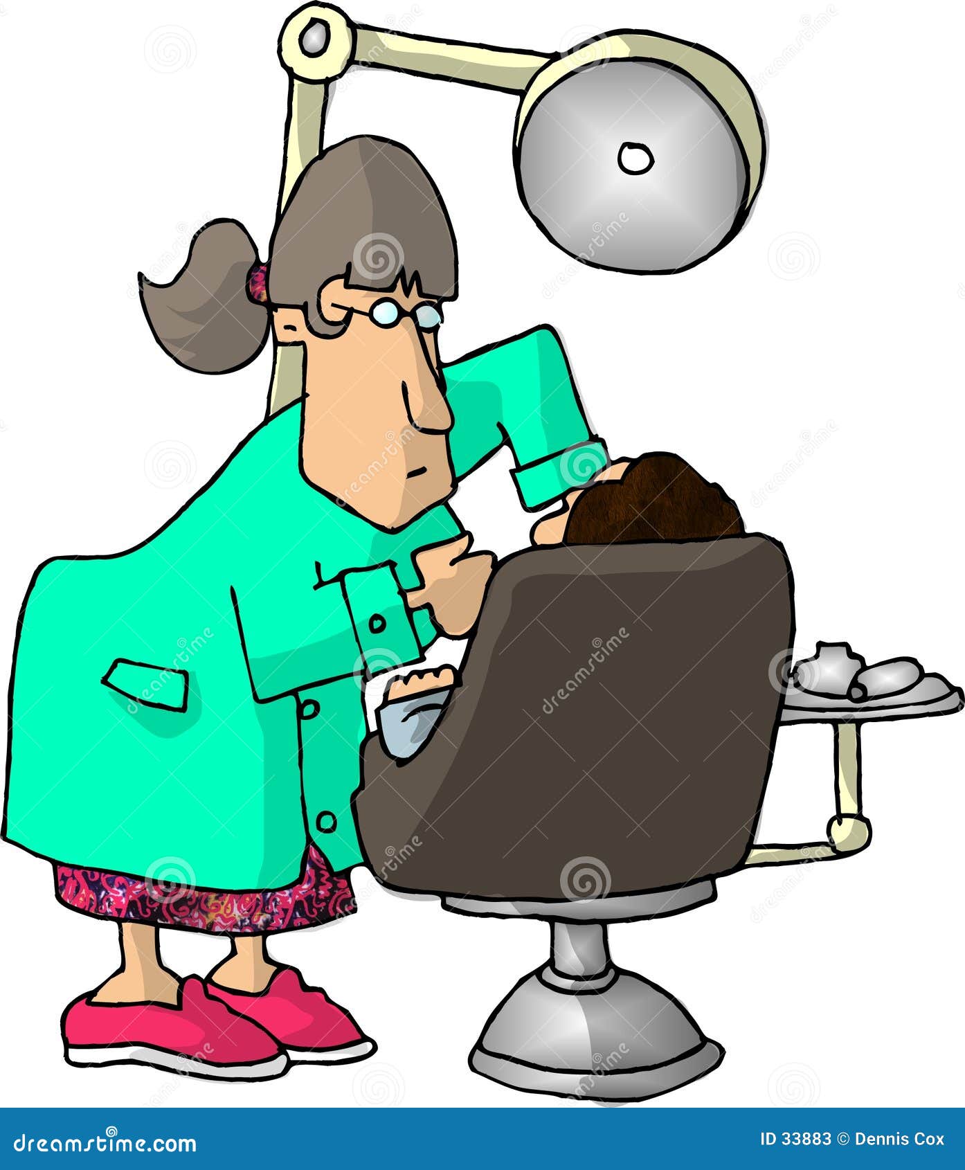 Female Dentist stock illustration. Illustration of work - 33883