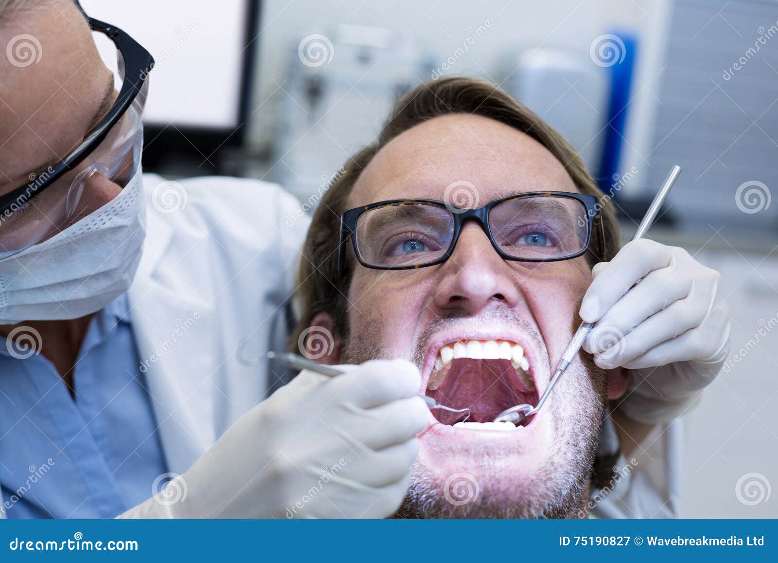 Female Dentist Examining Male Patient with Tools Stock Image - Image of ... Female Dentist Examining Male Patient with Tools Stock Image - Image of ...