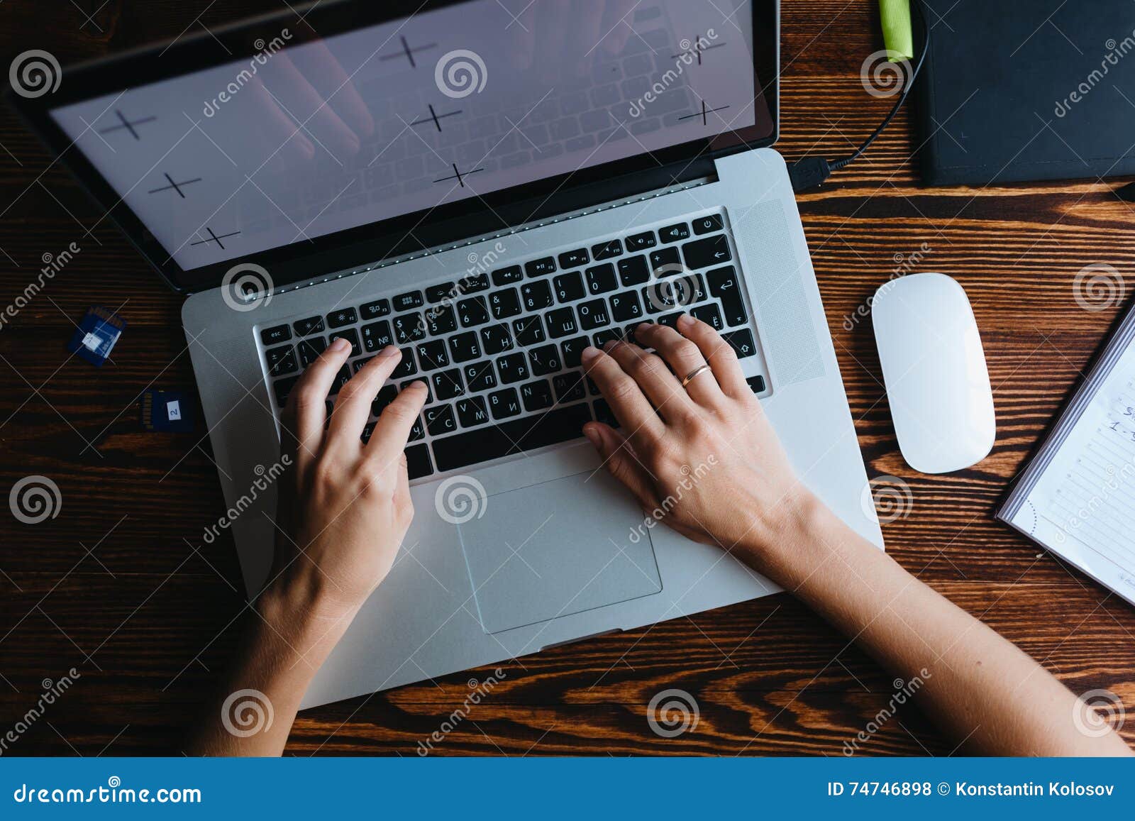 Female Designer Working on Computer Stock Photo - Image of finger ...