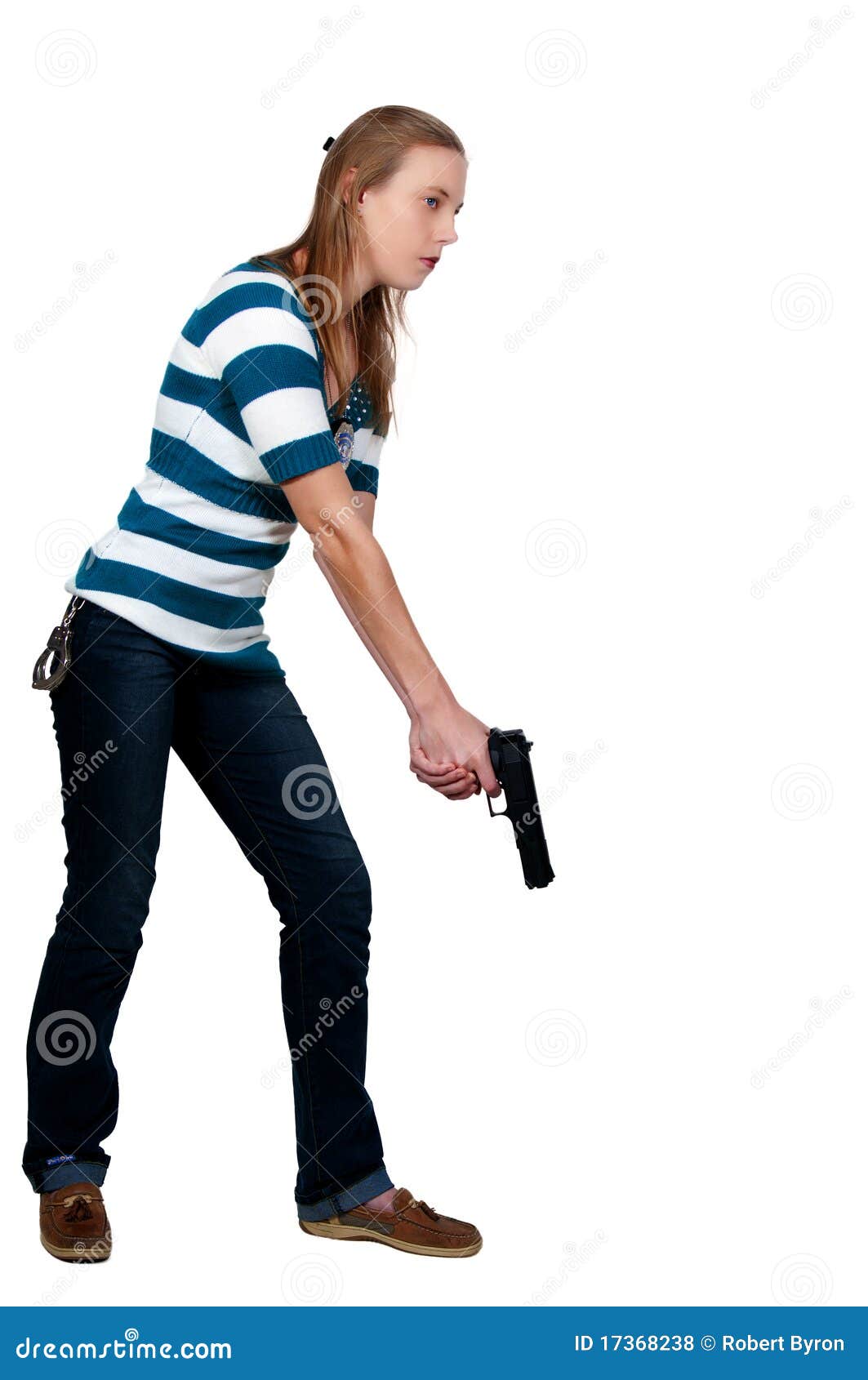 Female Detective stock photo. Image of armed, federal - 17368238