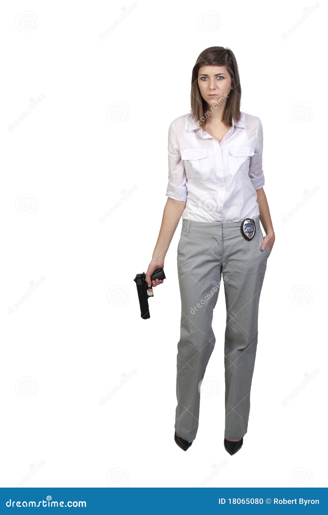 Female Detective stock photo. Image of dangerous, narc - 18065080
