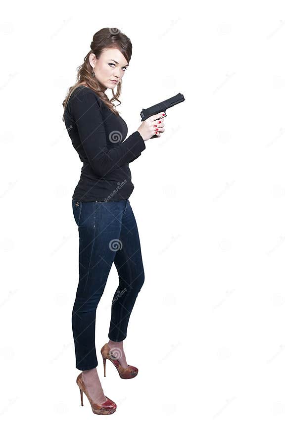 Female Detective stock photo. Image of dangerous, people - 23924816