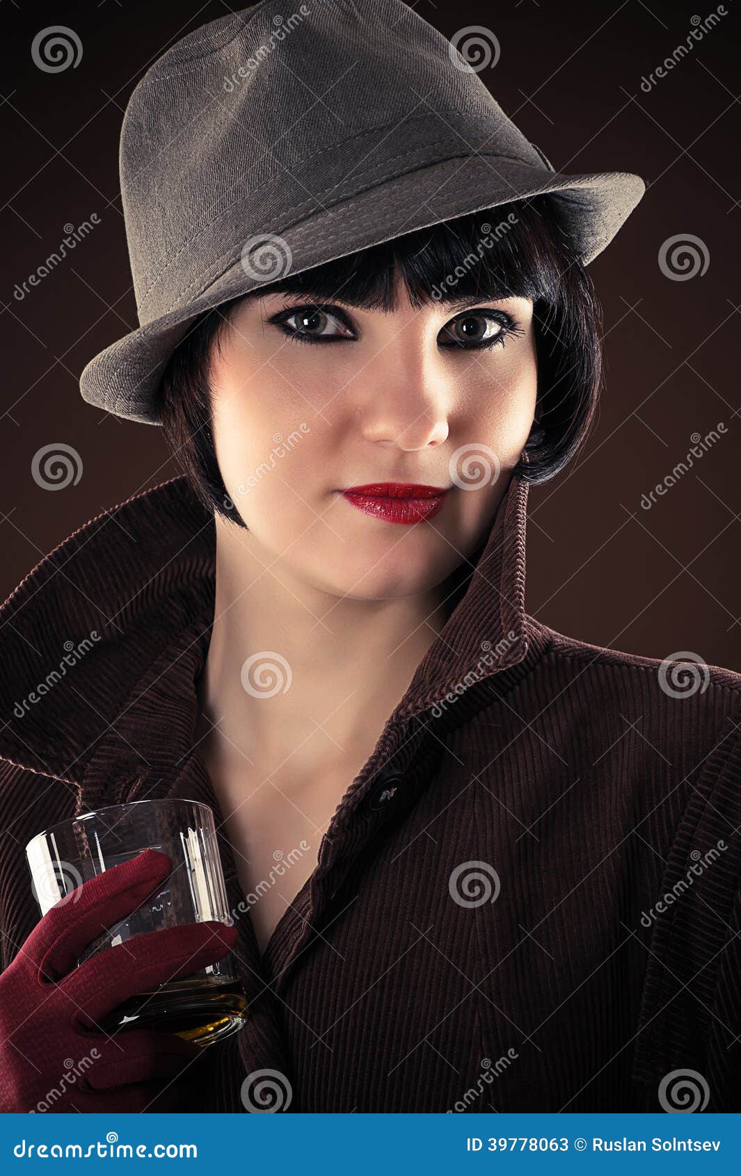Female Detective With Magnifying Glass Stock Photography ...