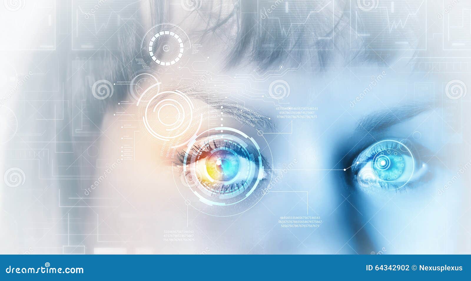Female digital eye stock photo. Image of sensor, blue - 64342902