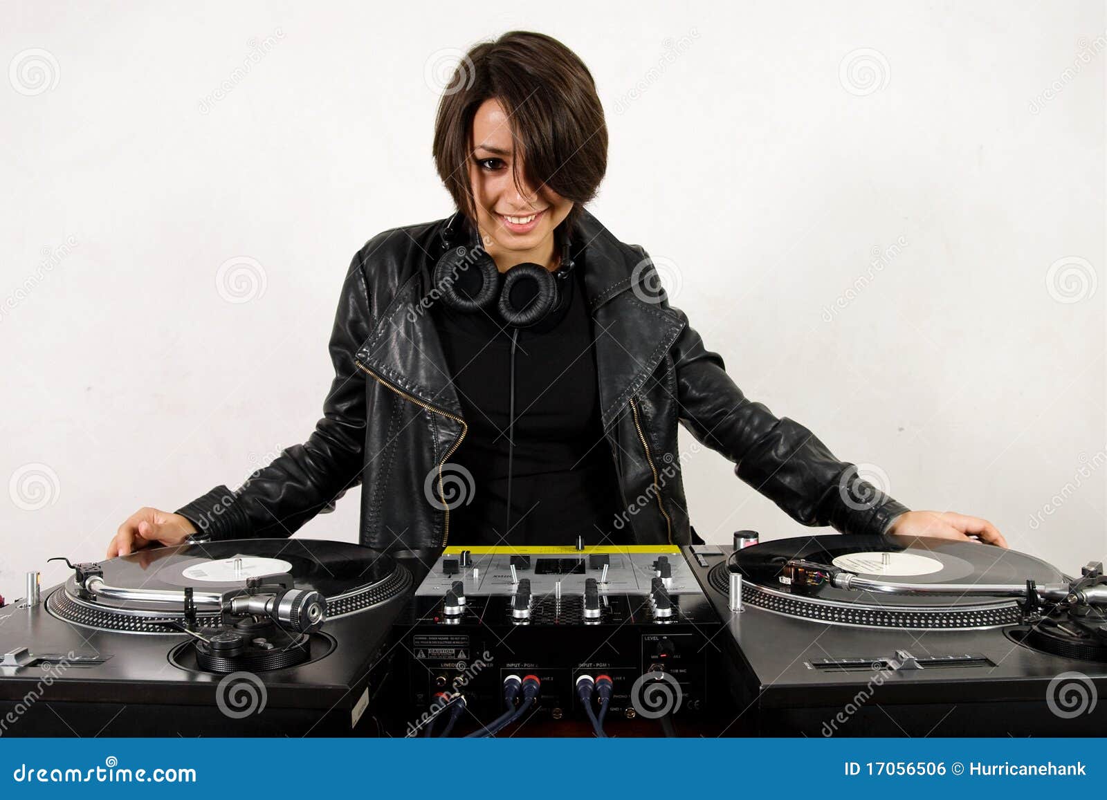 Young Girl Dj Posing Turntables Stock Photos - Free & Royalty-Free ...