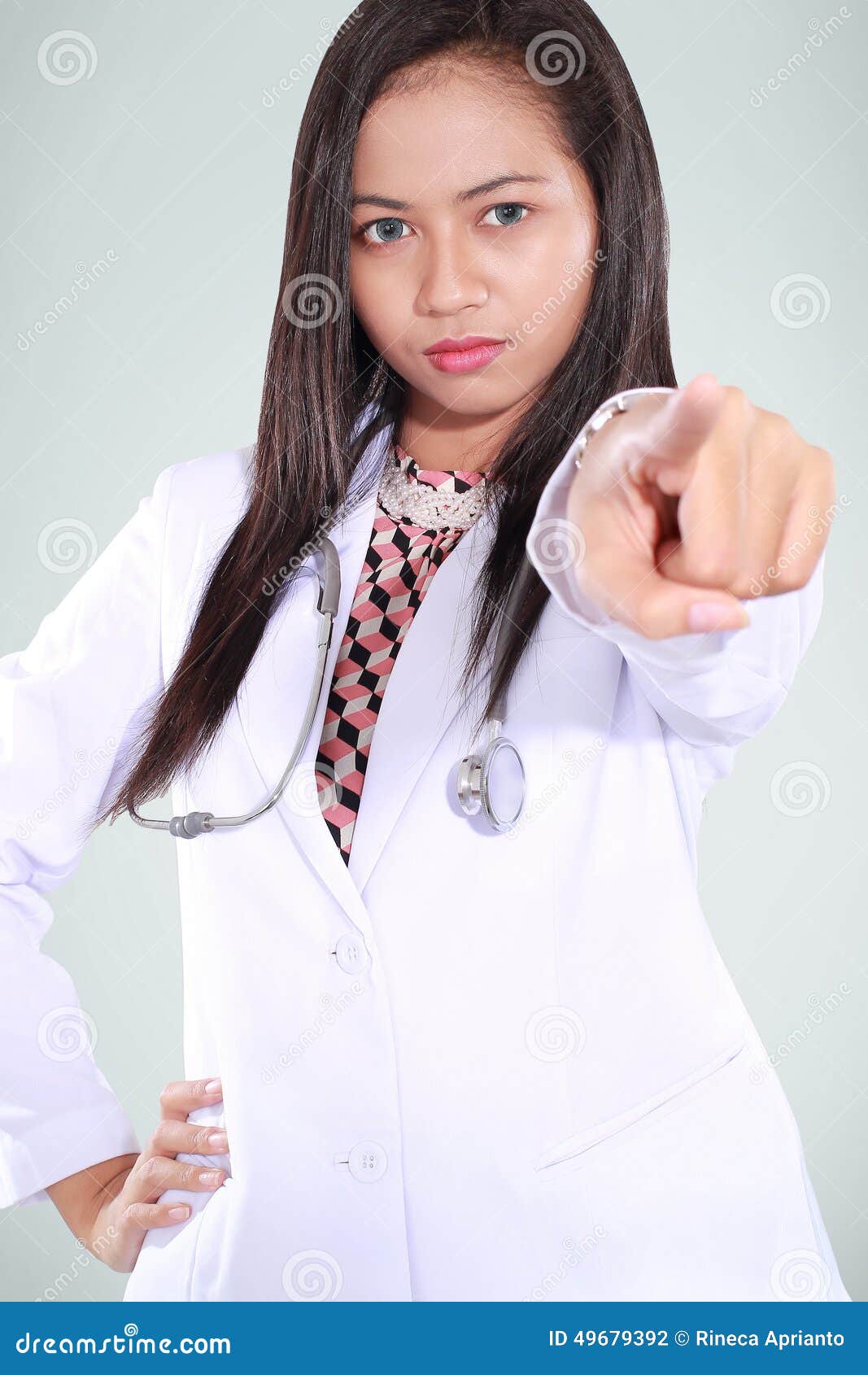 Female Doctor Angry and Pointing Stock Photo - Image of people, career ...