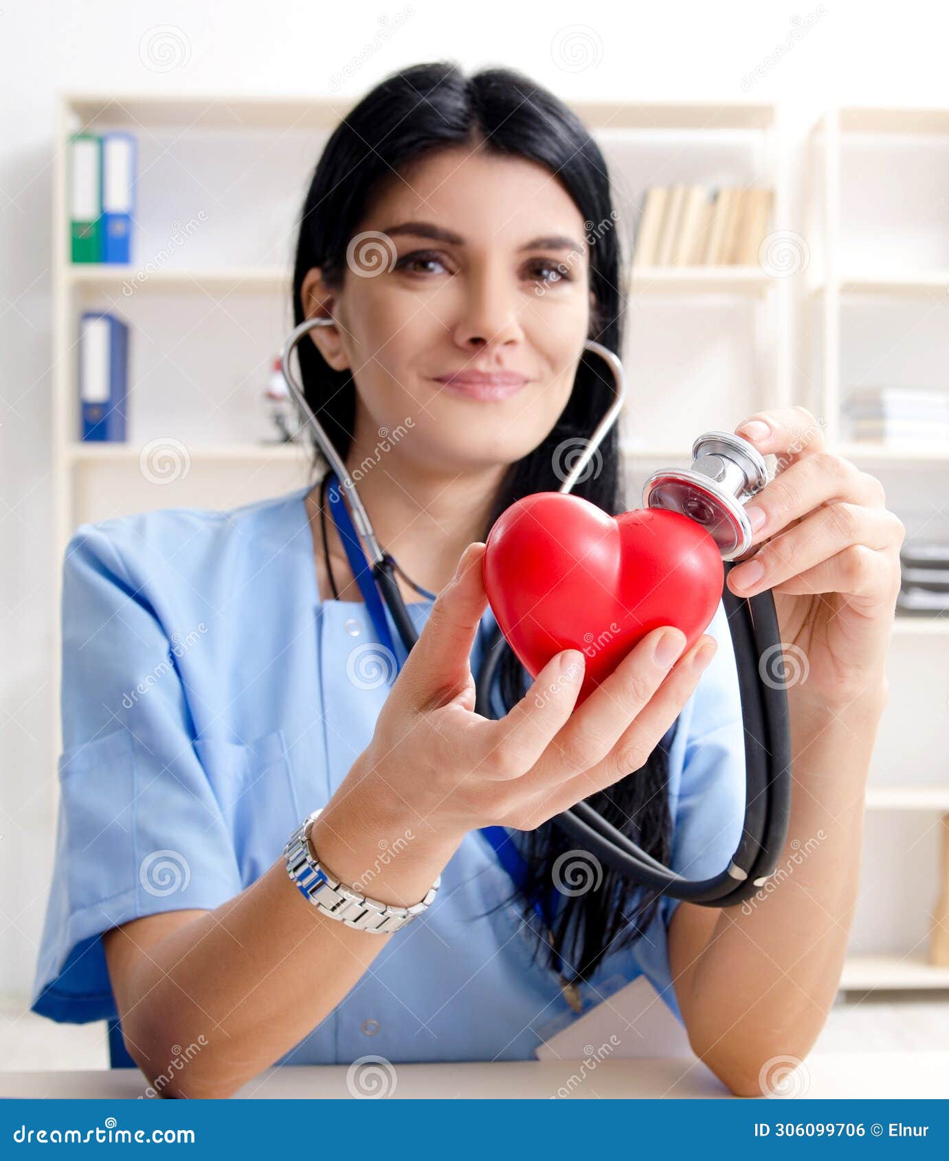 Female Doctor Cardiologist Working in the Clinic Stock Photo - Image of ...