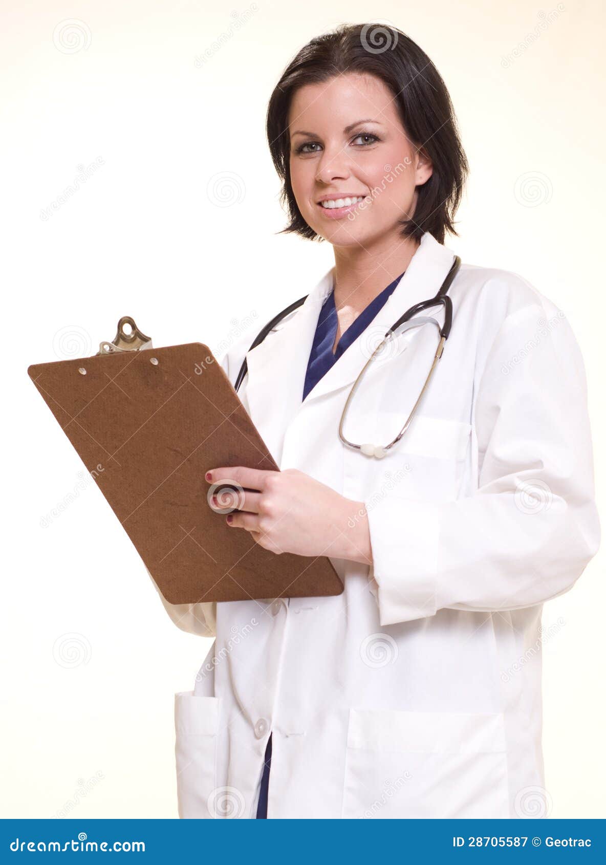 Female doctor with chart stock image. Image of career - 28705587
