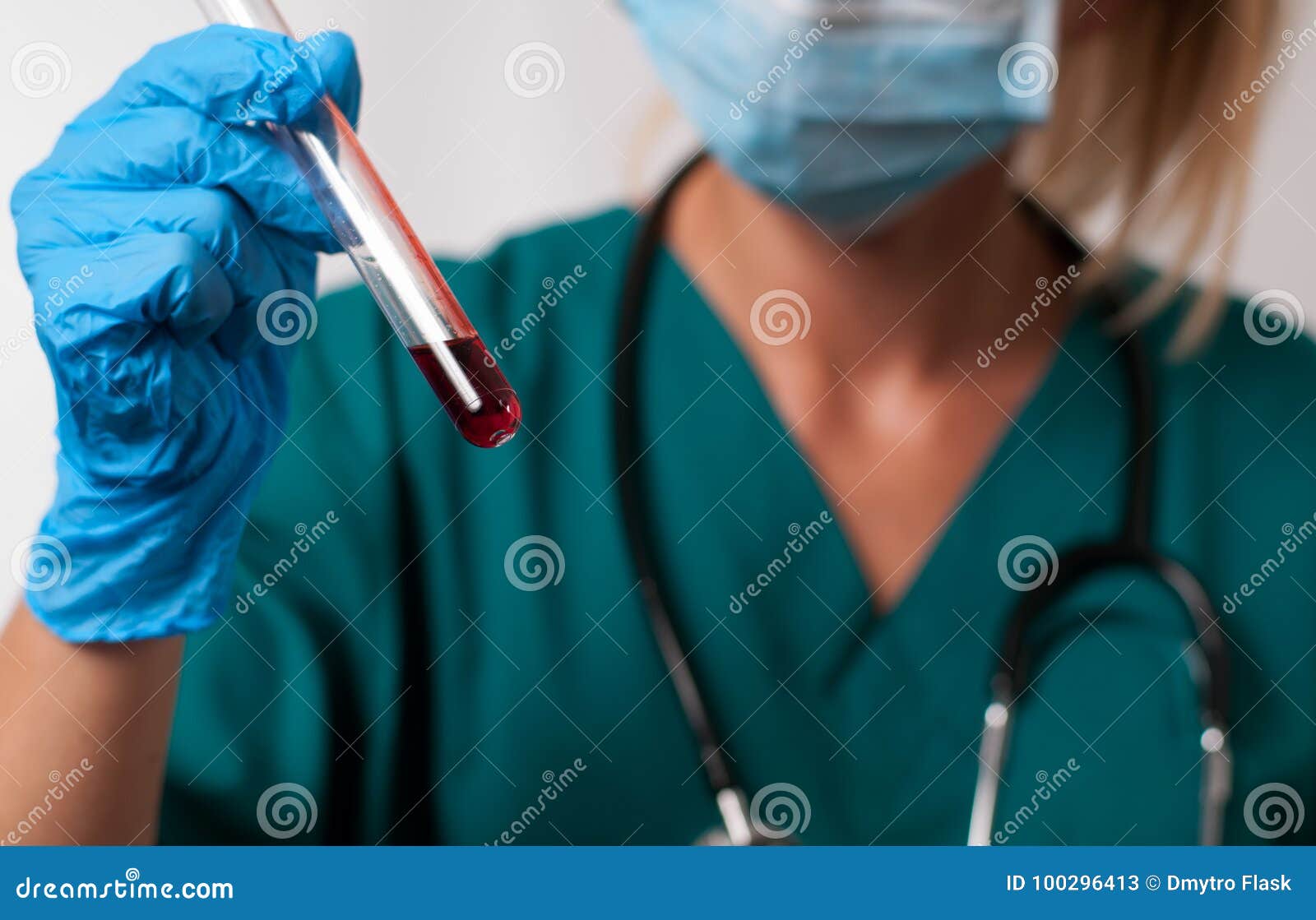 Female Doctor Doing the Blood Test Stock Image - Image of liquid ...