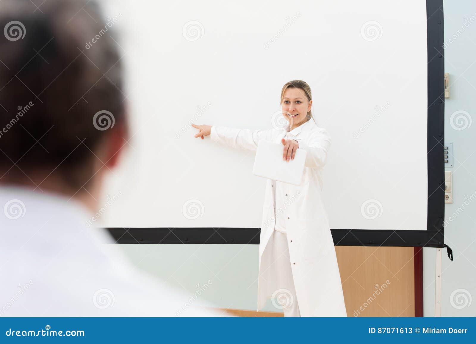 Female Doctor is Doing a Lecture Stock Image - Image of continuing ...