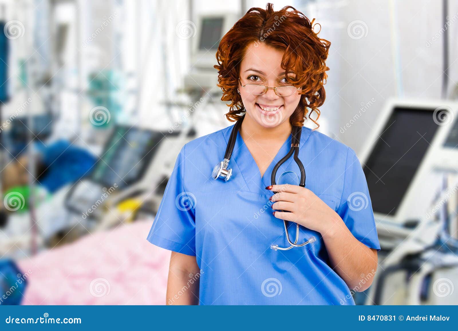 Female Doctor in Emergency Room Stock Image - Image of physician ...