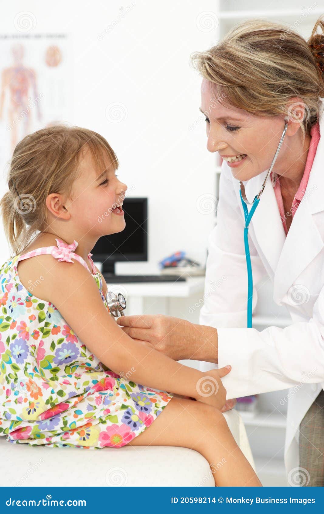 Female Doctor Examining Child Stock Photo - Image of paediatrician ...