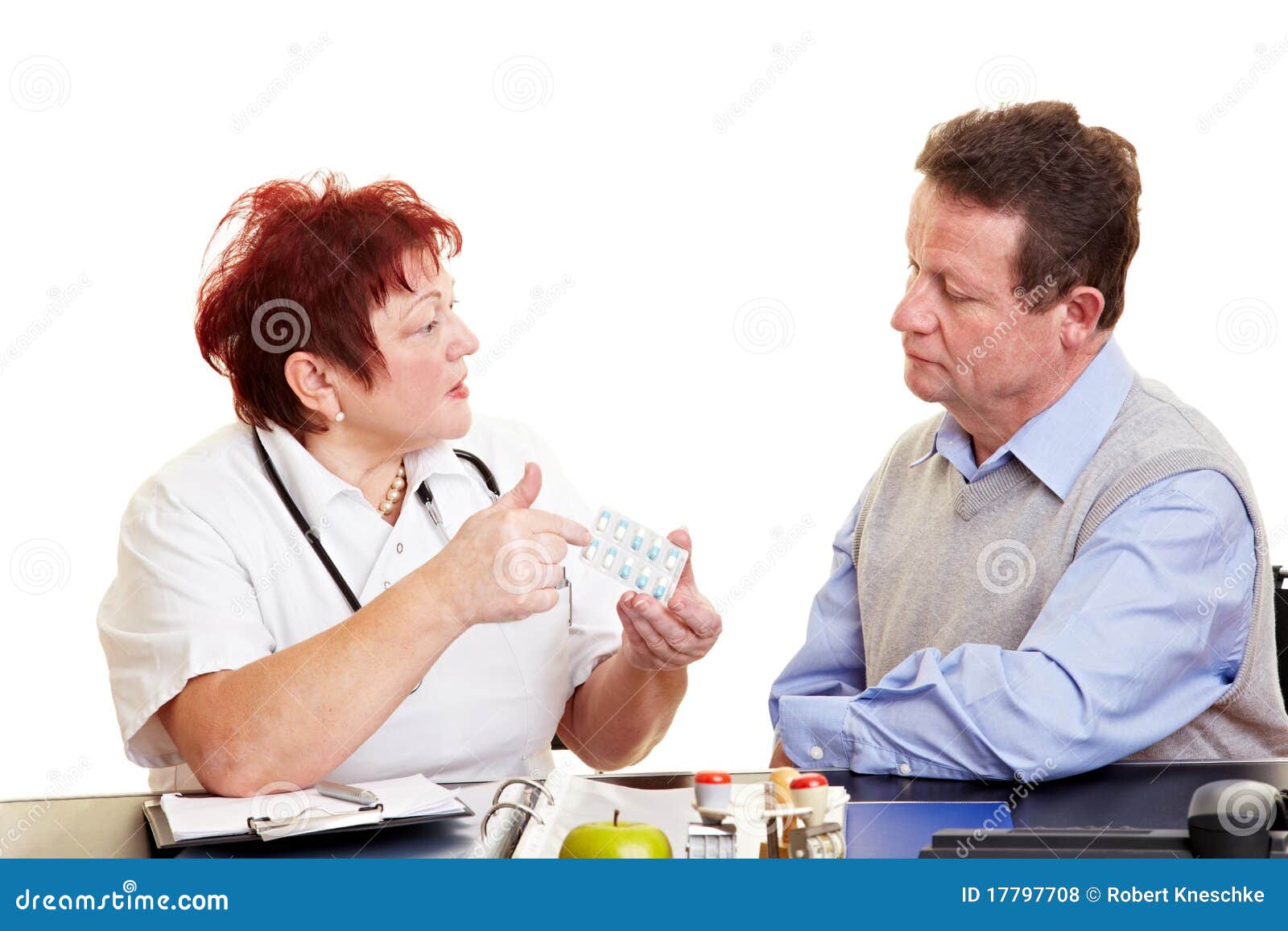 Female Doctor Explaining Medication Stock Photo - Image of caucasian ...