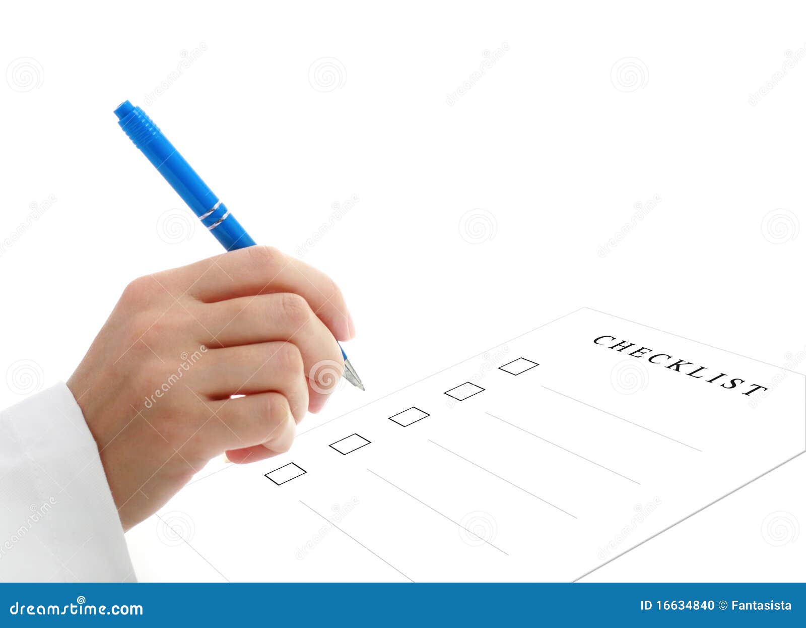 Female Doctor is Filling Checklist. Stock Photo - Image of isolated ...