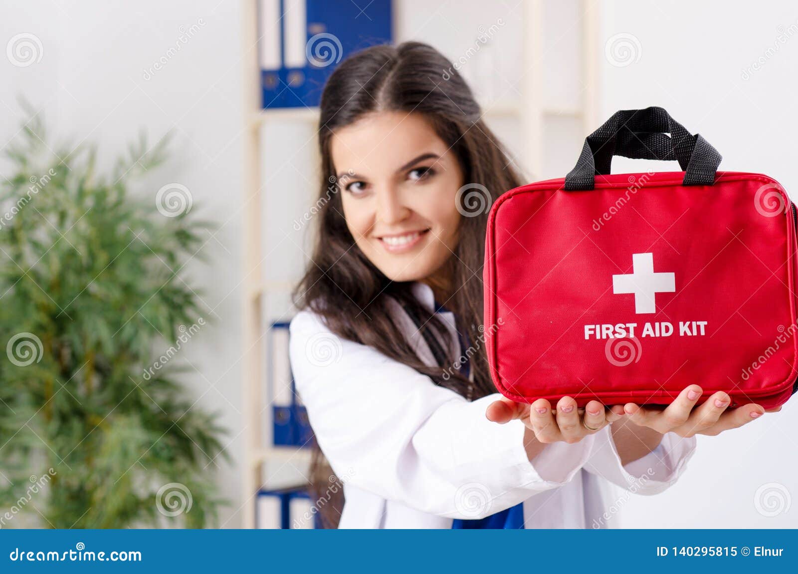 The Female Doctor in First Aid Concept Stock Image - Image of care ...