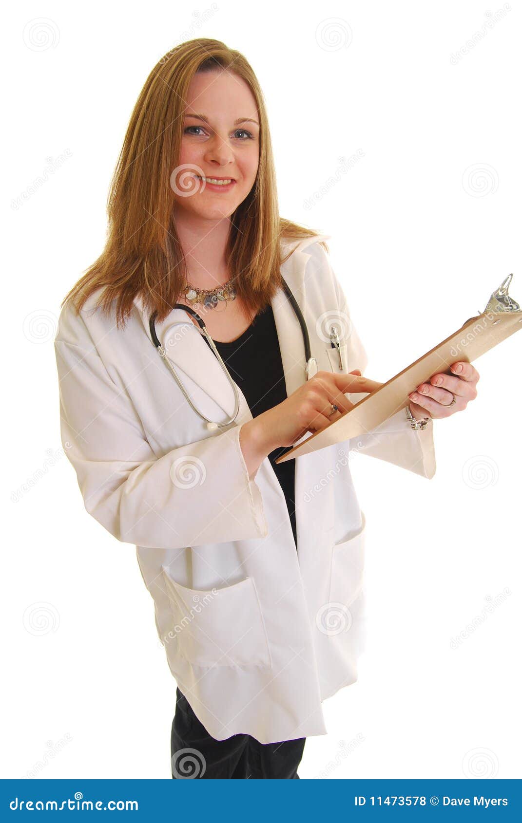 Female Doctor Holding Clipboard Stock Photo - Image of healthy, sick ...