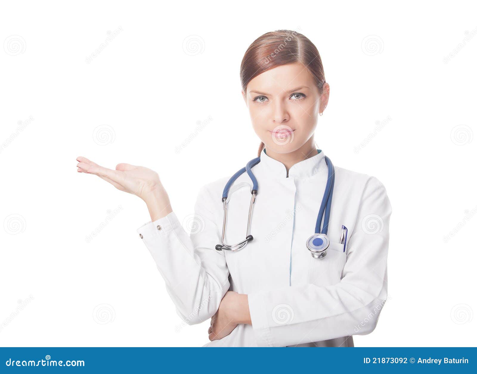 Female Doctor Holding Something Stock Photo - Image of smile ...