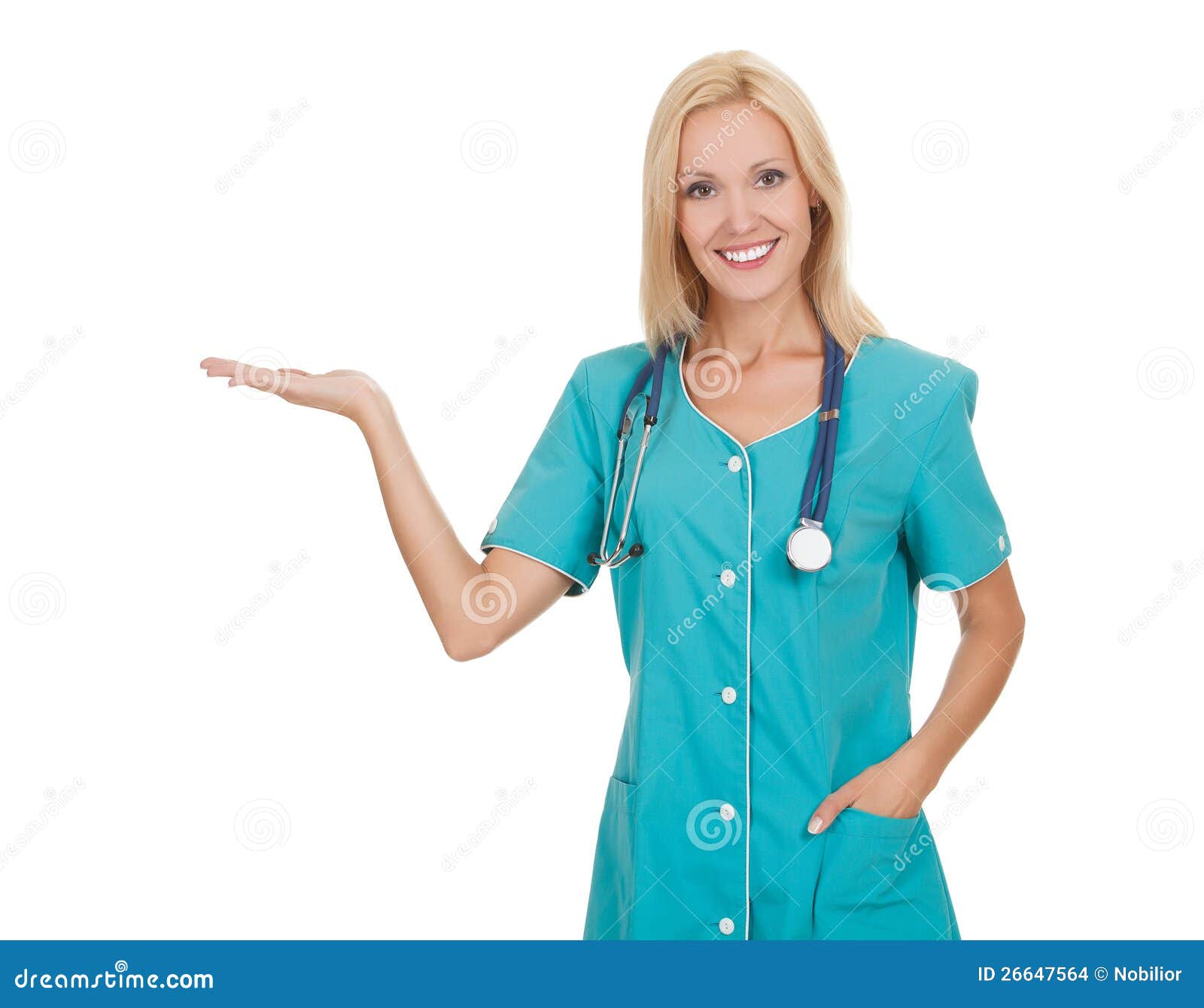 Female Doctor Holding Something on Her Hand Stock Photo - Image of hand ...