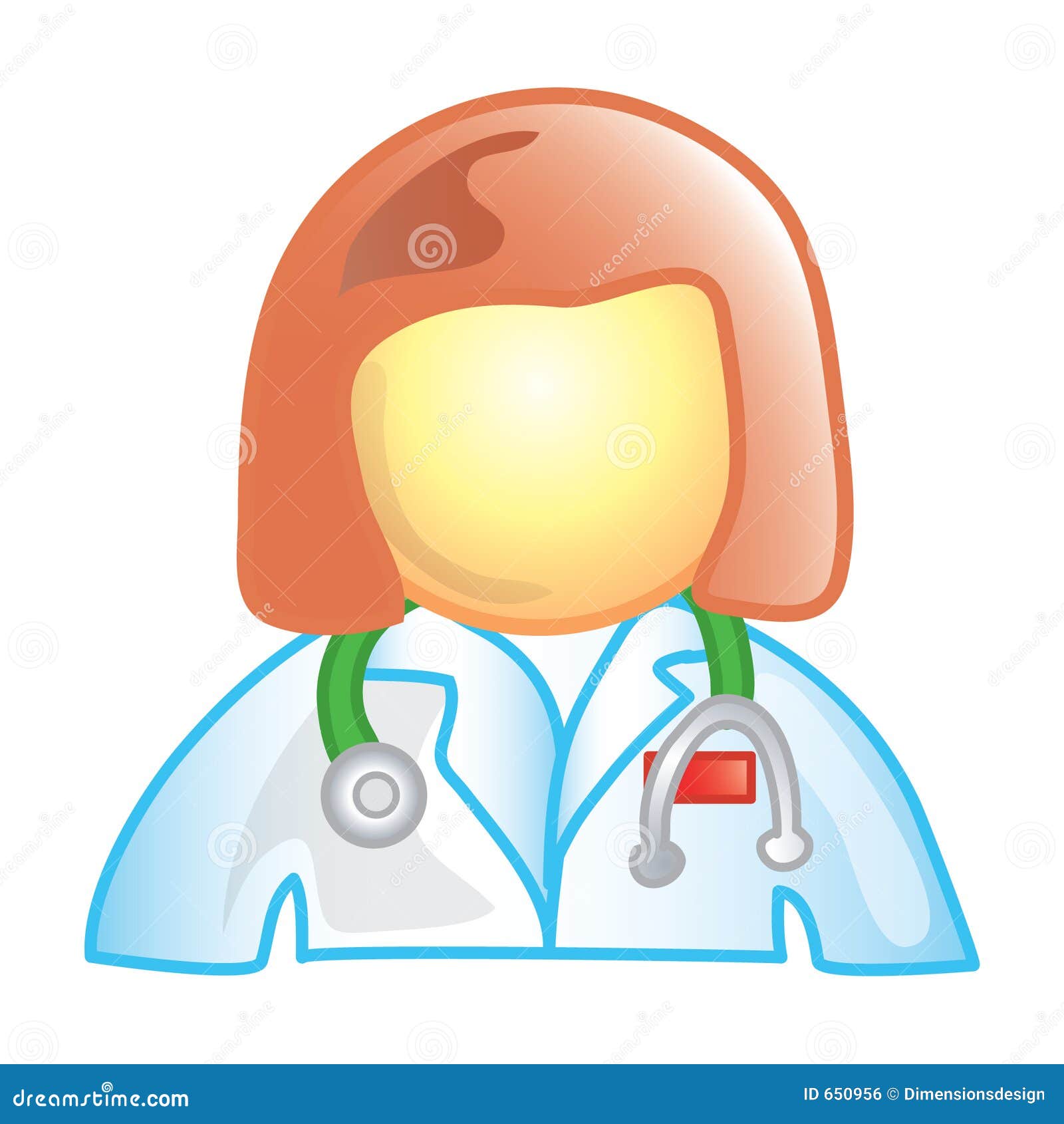 Female doctor icon stock vector. Illustration of white - 650956