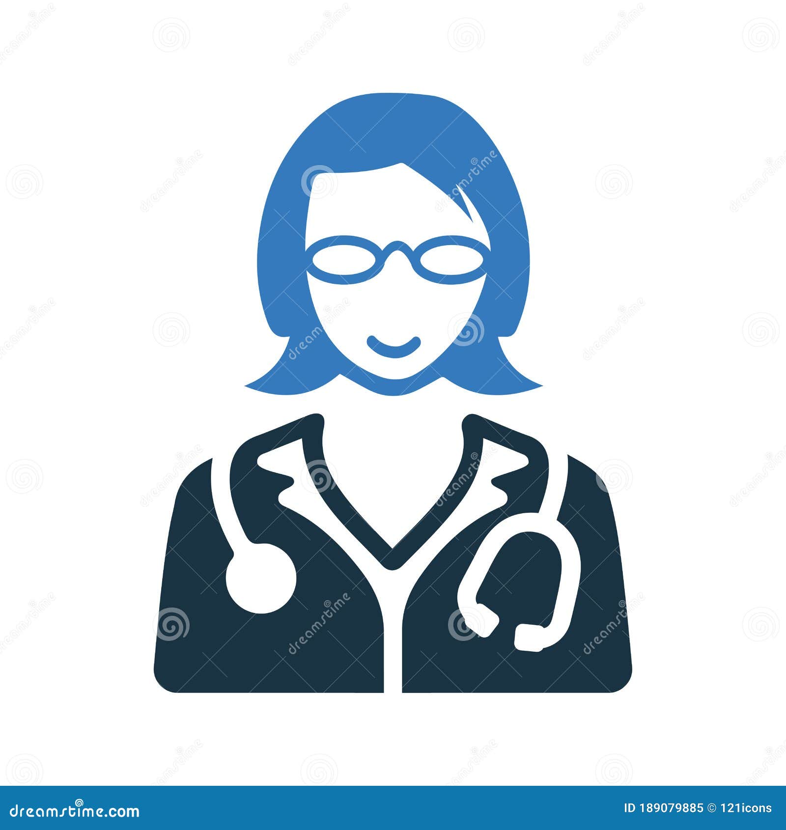 Female Doctor Icon / Vector Graphics Stock Vector - Illustration of ...