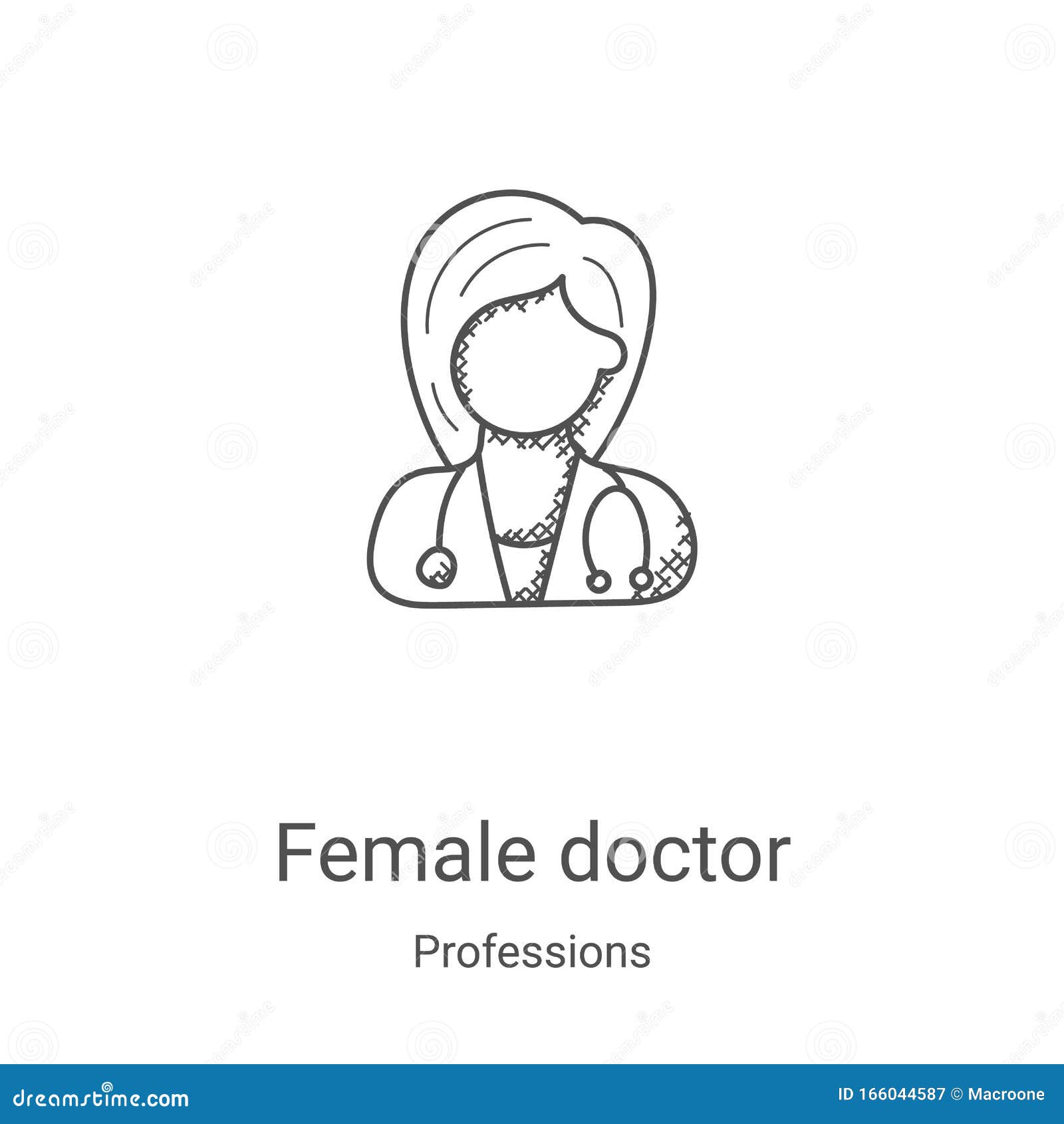 Female Doctor Icon Vector from Professions Collection. Thin Line Female ...