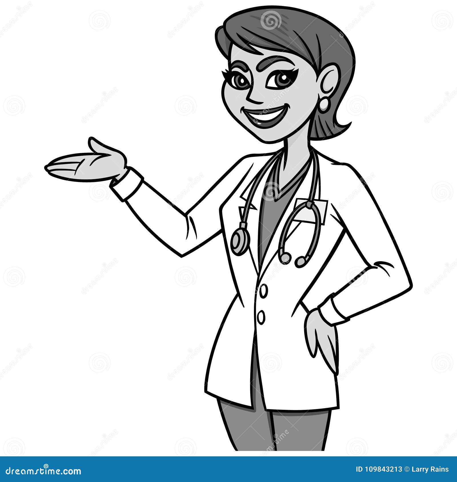 Female Doctor Illustration stock vector. Illustration of doctor - 109843213