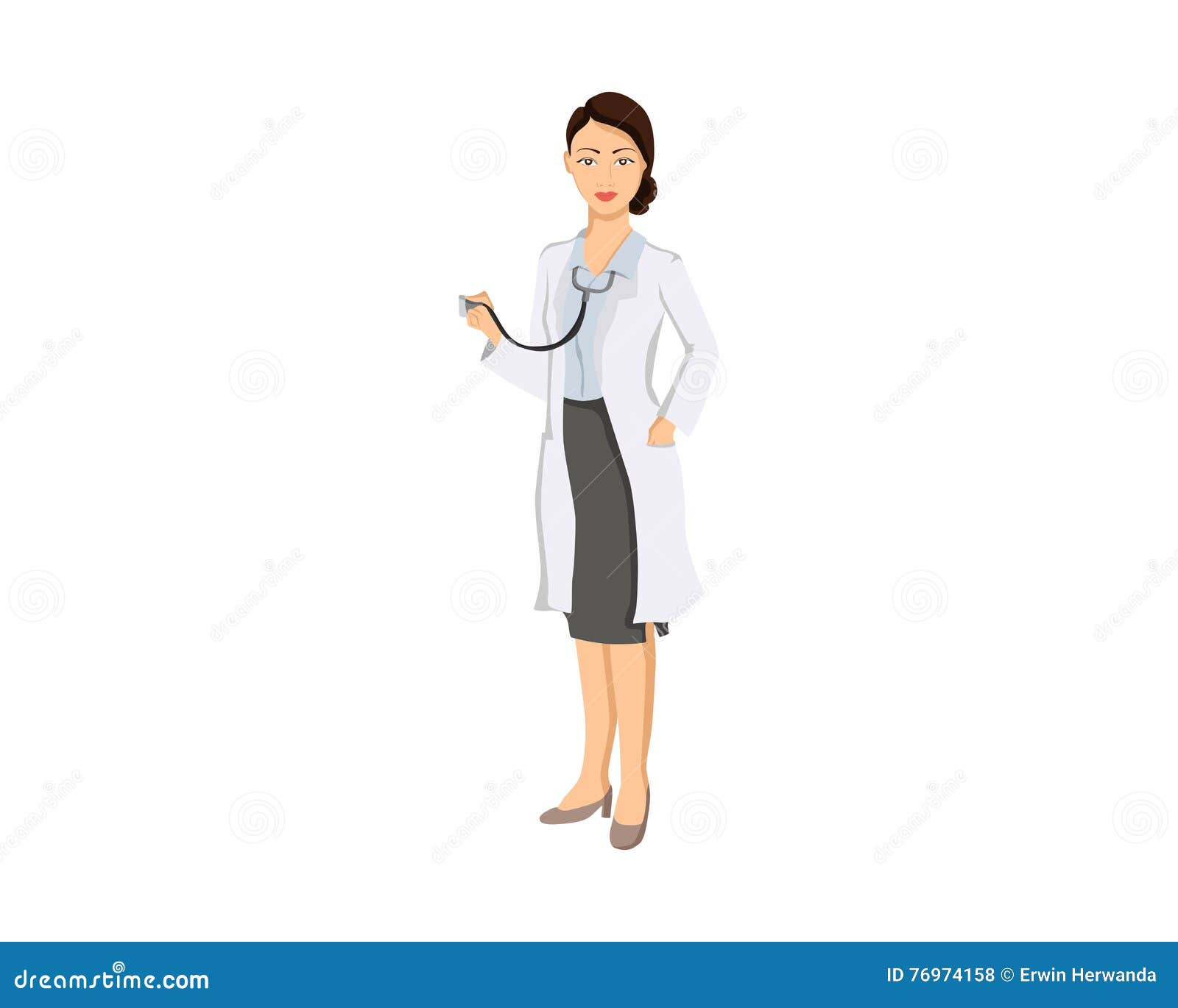 Female doctor illustration stock vector. Illustration of architect ...